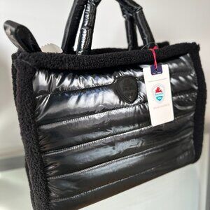 Pajar | Bags | Pajar Black W Faux Shearling Trim Quilted Puffer Carryon ...